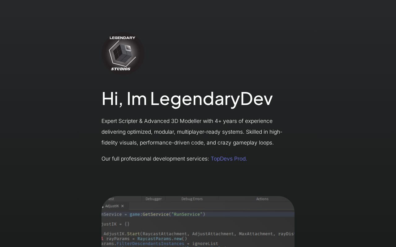 Legendary Studios Portfolio